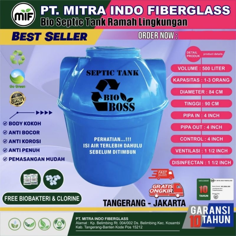 Jual Septic Tank 500 Liter.Biotech,Biotaff,Biofil,Biotank,Bioboss ...