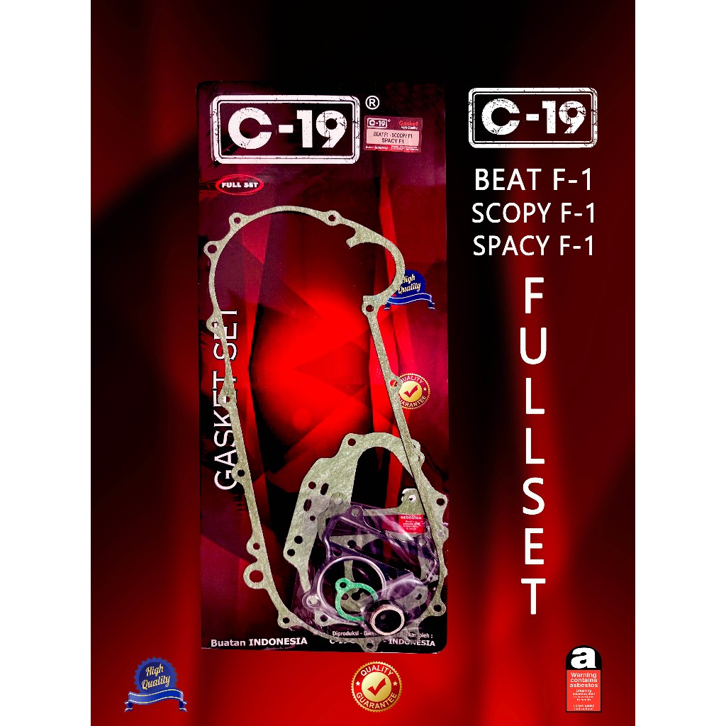 Jual PERPAK FULLSET HONDA BEAT F1 / SCOOPY F1 / SPACY F1 - C19 GASKET ...
