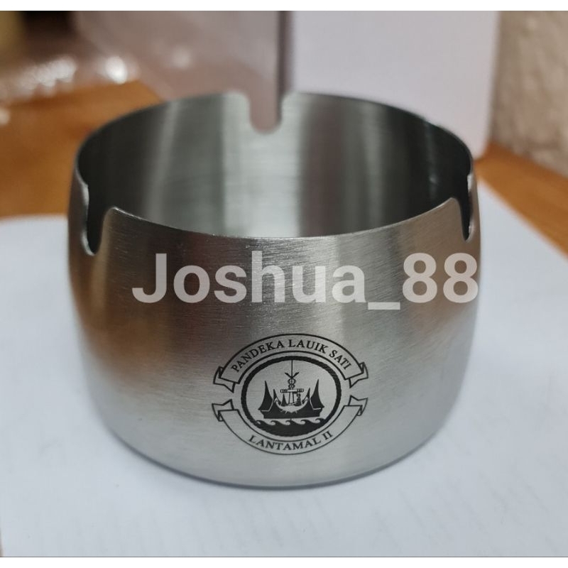 Jual Asbak Stainless Custom Ukir Logo Lanal Padang/TNI AL Bisa Pesan ...