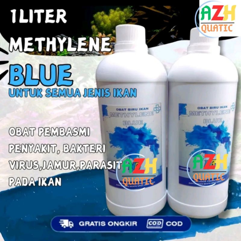 Jual Methylene Blue 1 Liter - Obat Biru Parasit Virus Jamur Bakteri Pada Ikan | METILIN BLUE ...