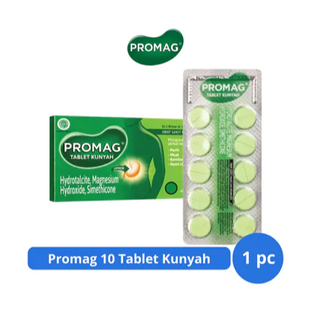Jual Promag Tablet Kunyah 1 Strip (ISI 10 Tablet) Obat Sakit MAGH ...