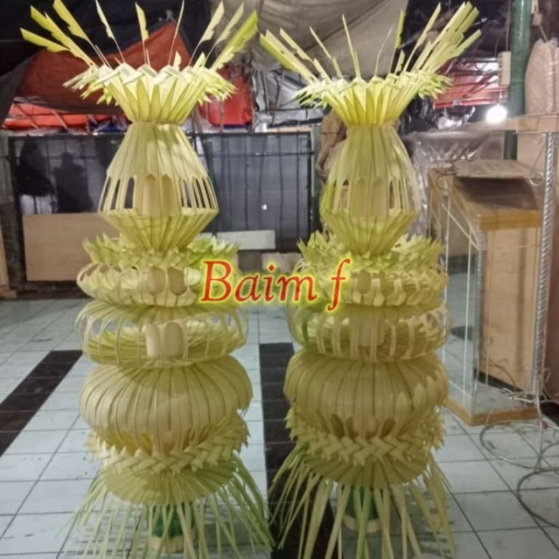 Jual janur tingkat/janur pelaminan/janur dekorasi/janur custom warna ...