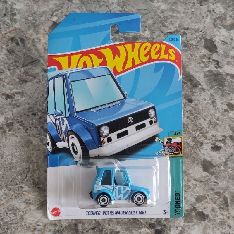 Jual Hot Wheels Treasure Hunt Reguler Tooned VW Golf MK1 Biru - HW ...