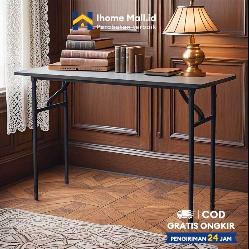 Jual Meja Belajar 120cm Meja Lipat Portabel Meja Kantor Besi Meja Motif Kayu Meja Pelatihan ...