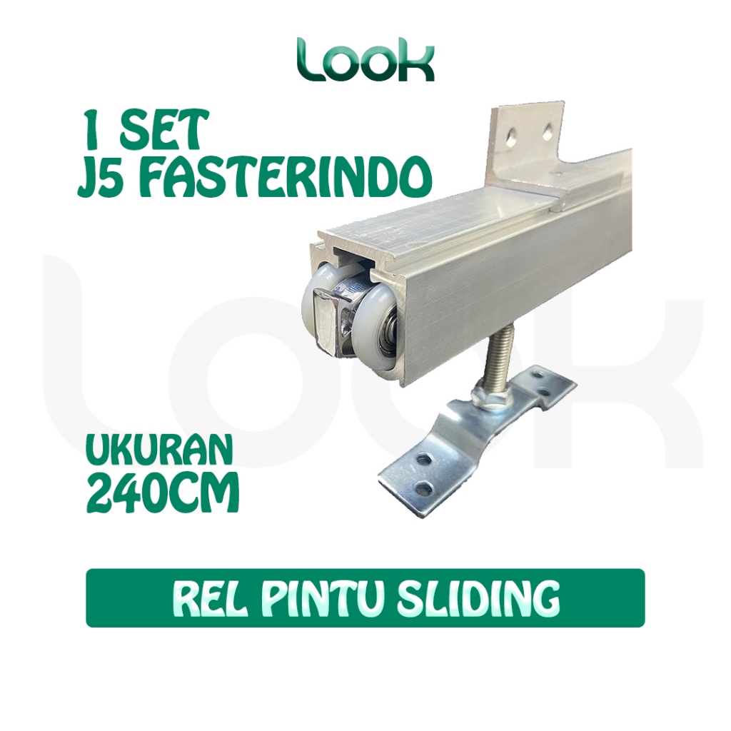 Jual [ 1 Set + 240cm ] Sliding Track Faster J5 | Rel Pintu Sliding ...