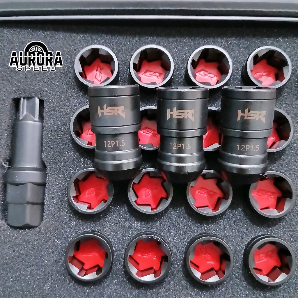 Jual Mur / Baut racing variasi HSR KAWONA Forged Racing Nut ukuran 1,5 ...