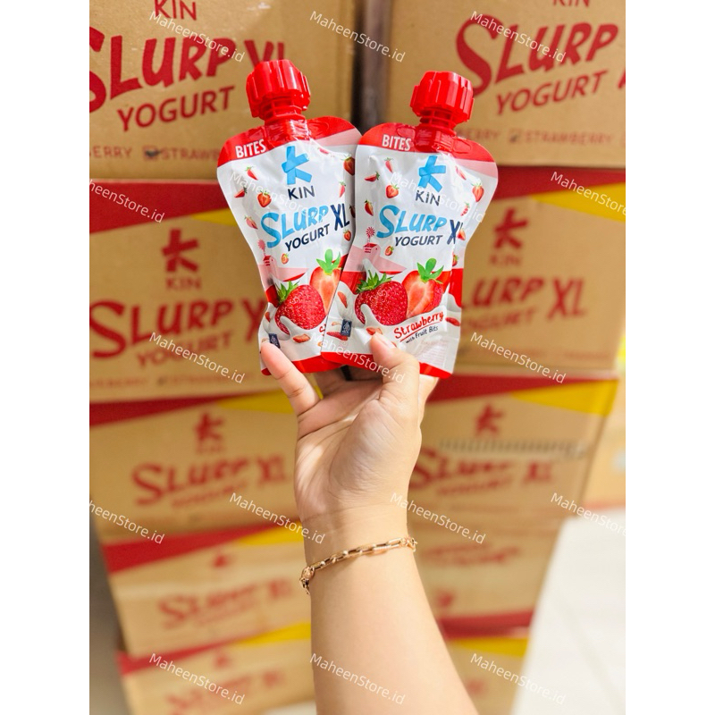 Jual KIN Yogurt Slurp XL Strawberry 80gr | Shopee Indonesia