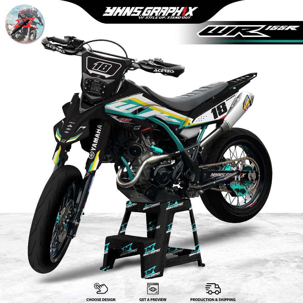 Jual Premium Decal YAMAHA WR 155R Full Body Supermoto Racing YHNS ...