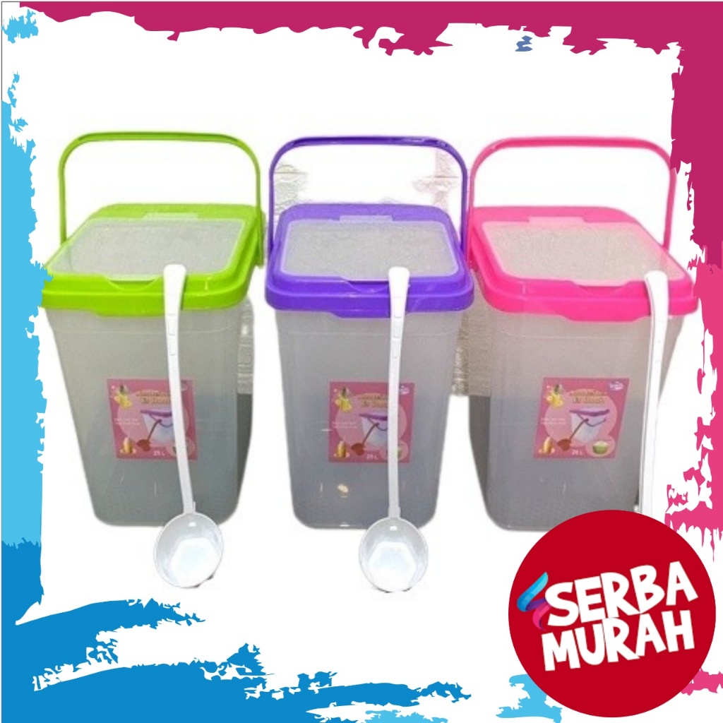 Jual KHUSUS INSTAN OJOL Lovenia Tempat Es Buah + Gayung 15L 25L ...