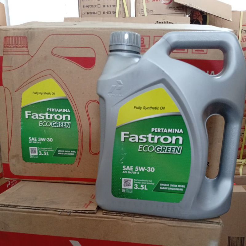 Jual PERTAMINA OIL Fastron ECO green 3,5L SAE 5W-30 API SN Full ...