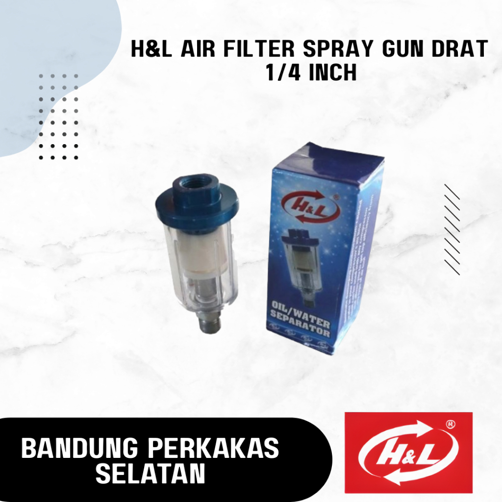 Jual Air Filter Spray Gun Drat 1/4 Inch H&L - Water Trap Untuk Spray ...