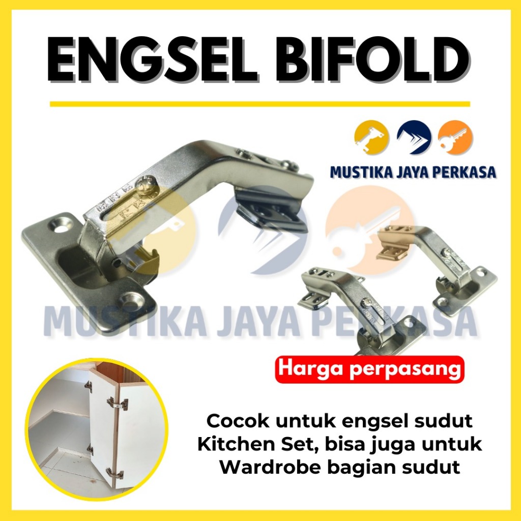 Jual Engsel Sendok Pintu Sudut Engsel Bifold Bivold Twin 65 Derajat ...