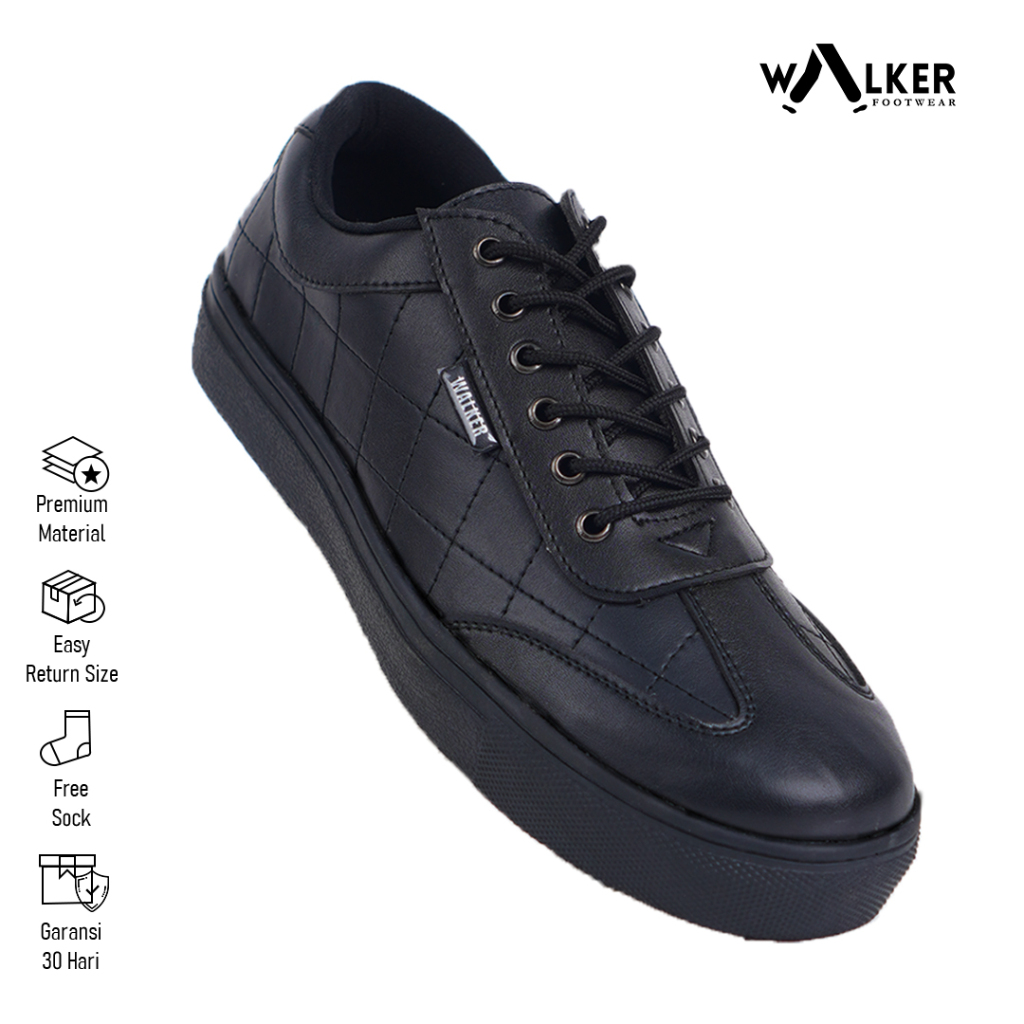 Jual WALKER FOOTWEAR - Sepatu Sneakers Pria Pedro - Hitam | Shopee Indonesia