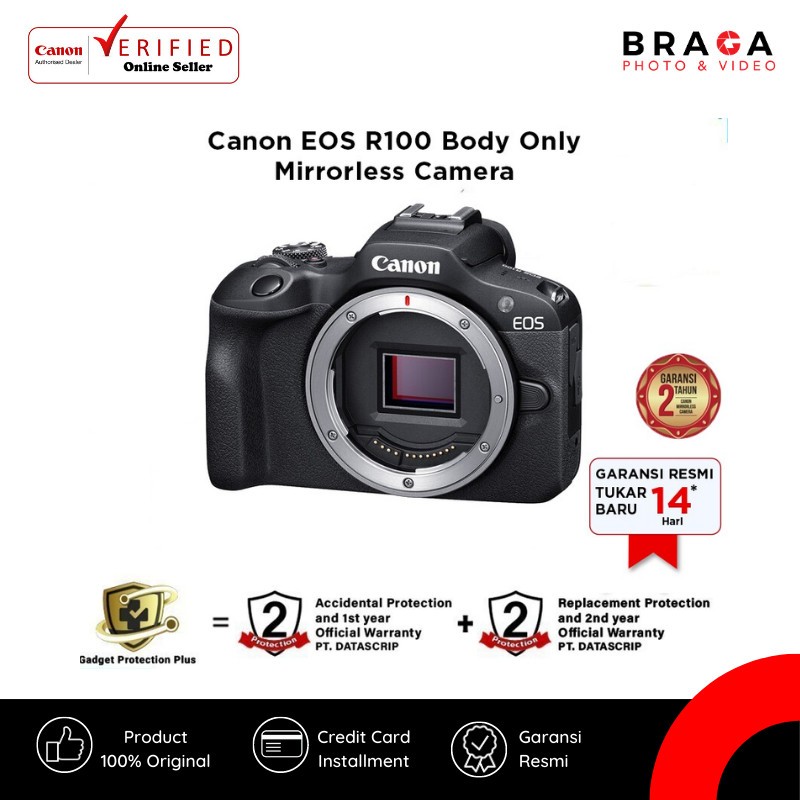 Jual Canon EOS R100 / R 100 Body Only - Garansi Resmi | Shopee Indonesia