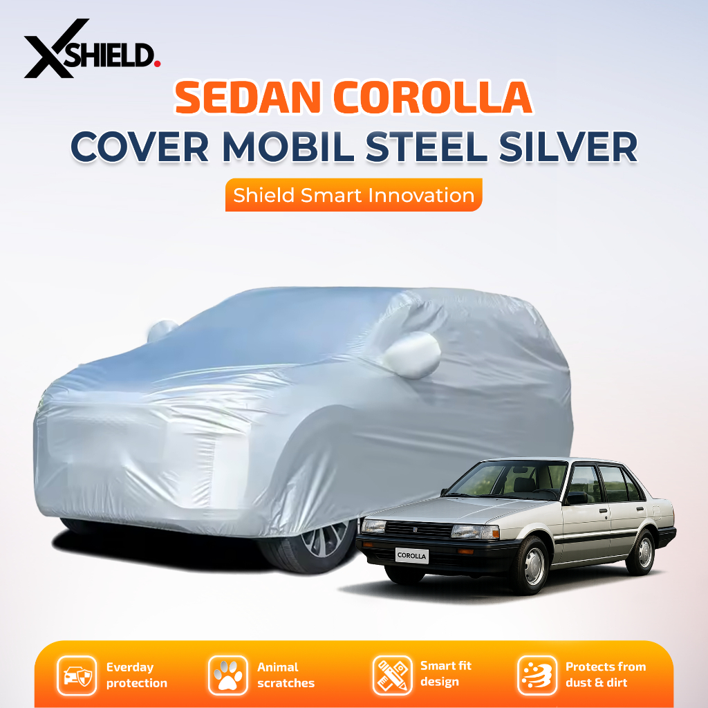 Jual Body Cover SEDAN COROLLA Steel Silver Polyester Ringan Waterproof ...