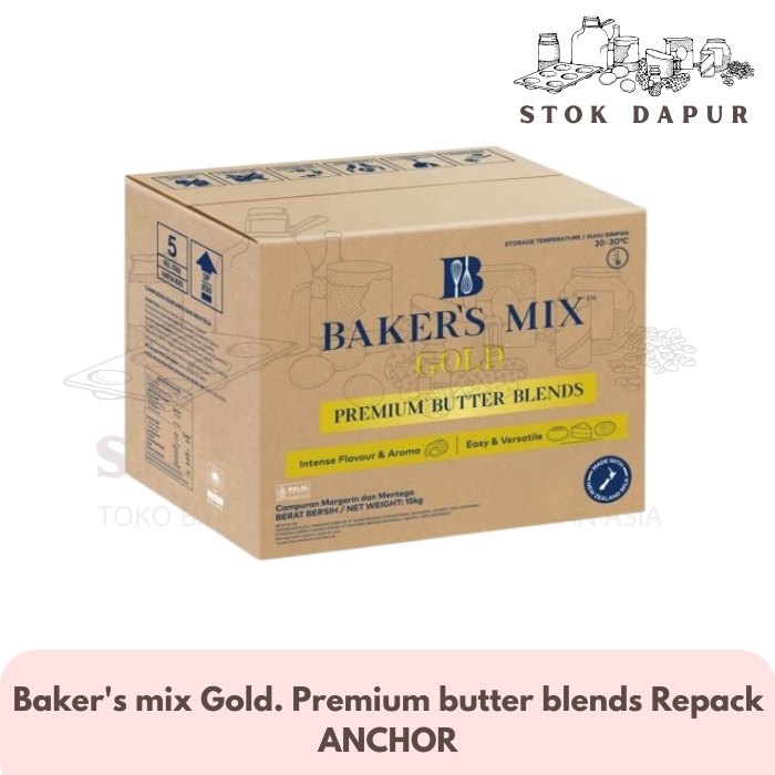 Jual Anchor Baker's Mix Gold - Premium Butter Blend – Repack | Shopee ...