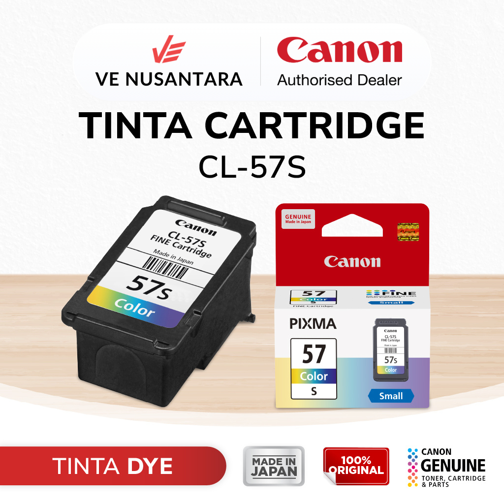 Jual Tinta Original Canon 57 Small Color CL57s - Tinta Canon E410 E470 E3170 E470 E4570 - Tinta ...