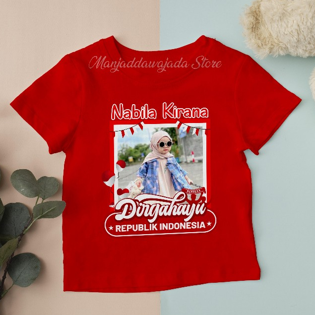 Jual Kaos Anak Hut Ri Ke 80 / Kaos Custom Anak Kemerdekaan 2025 / Kaos Custom Anak 17 Agustusan ...