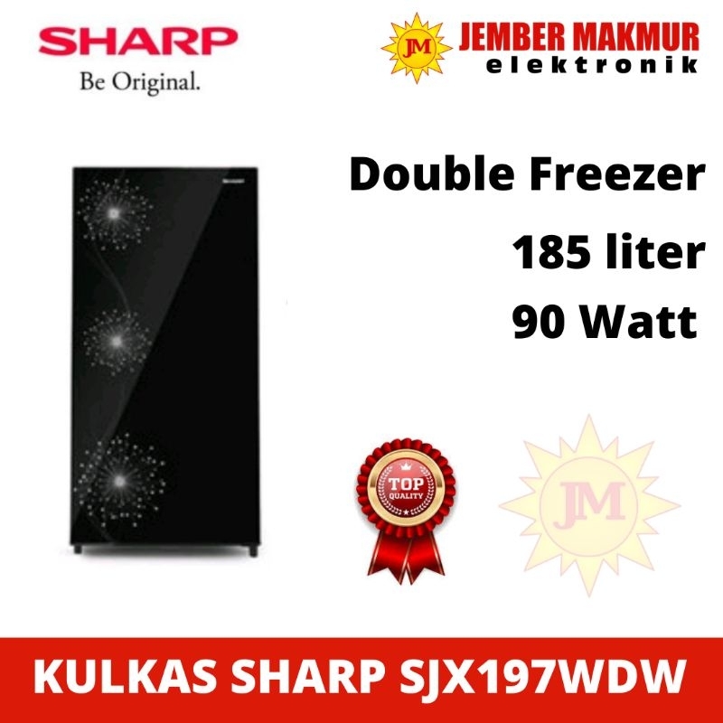 Jual SHARP KULKAS SJX197WDW DOUBLE FREEZER | Shopee Indonesia