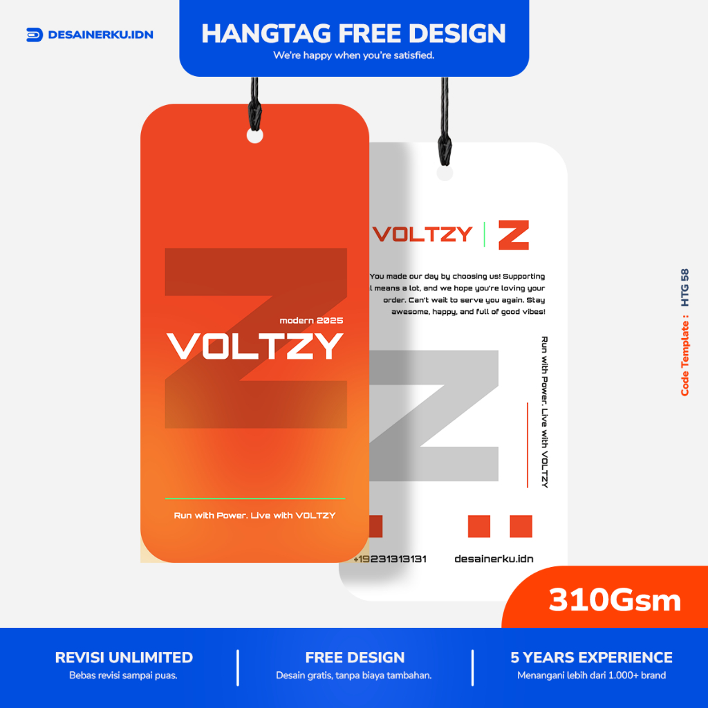 Jual Hangtag Baju Custom FREE DESIGN | Cetak Label Tag Baju Desain ...