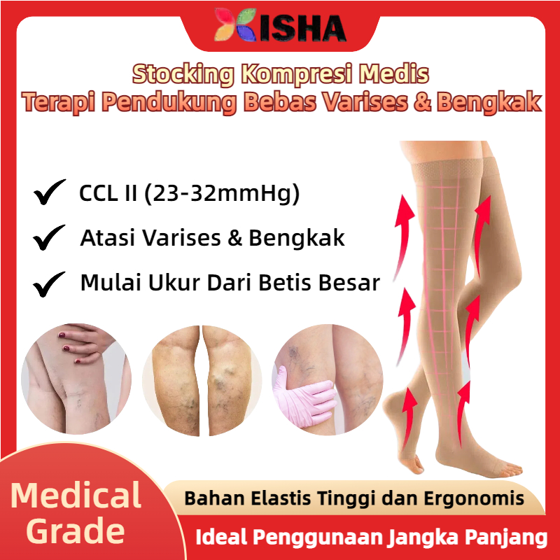 Jual Kaos Kaki Stocking Varises Kompresi Medis Kelas CCL II Terapi ...