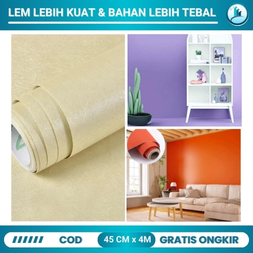 Jual Wallpaper Dinding Polos Krem Kuning Wallpaper Dinding Pastel Krem ...