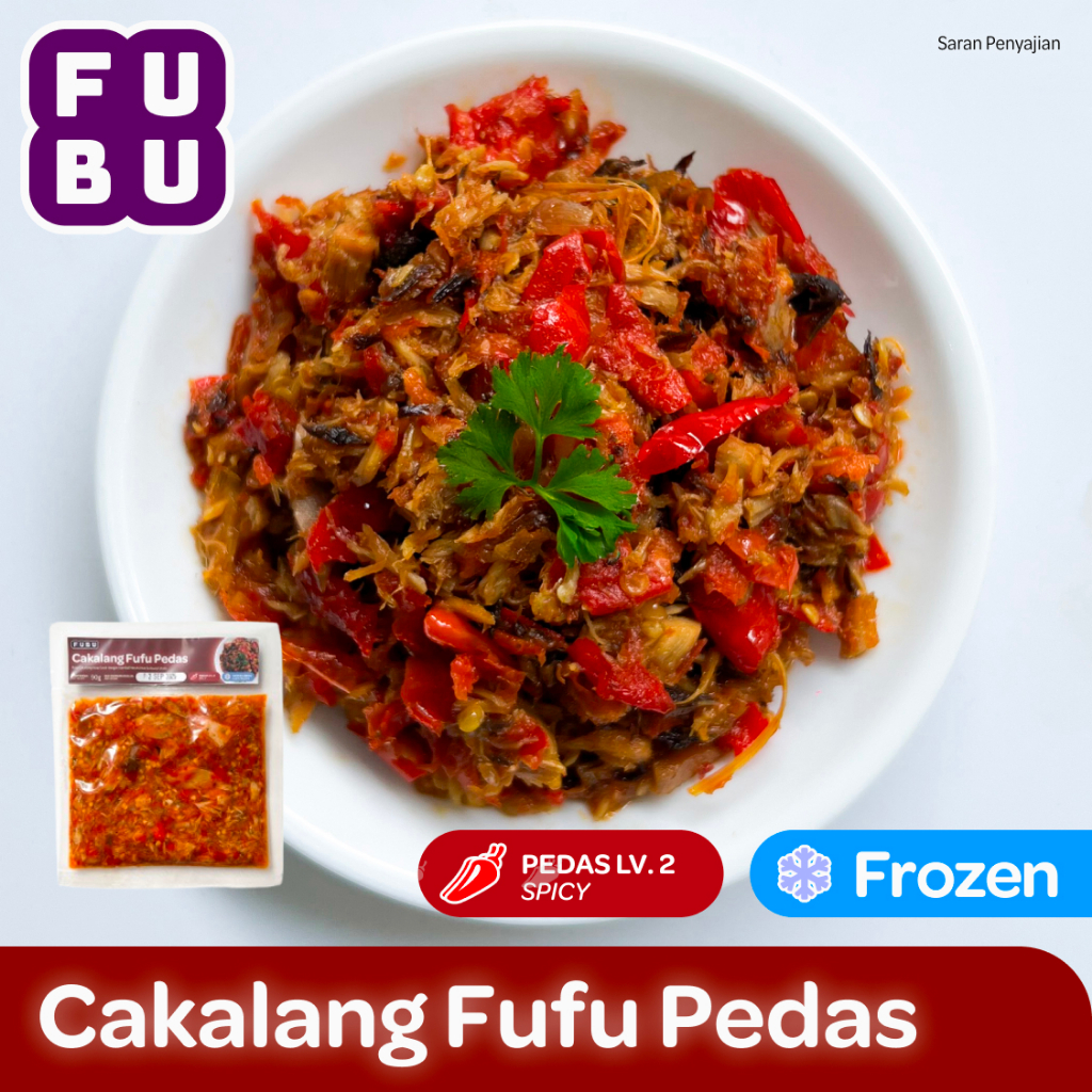 Jual FUBU Cakalang Fufu Sambal Pedas - Ikan Suwir Asap Rica Balado - Satu Porsi Lauk Instan ...