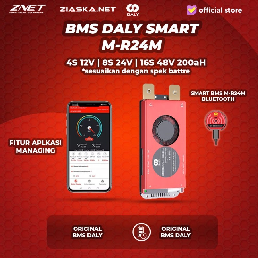 Jual SMART BMS DALY RS485 200AH R24M 4S 8S 16S+ BLUETOOTH WATERPROOF BATRE BATTERY BATERAI ...