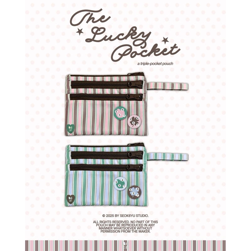 Jual The Lucky Pocket: a triple-pocket pouch by seok6yu studio | Shopee ...