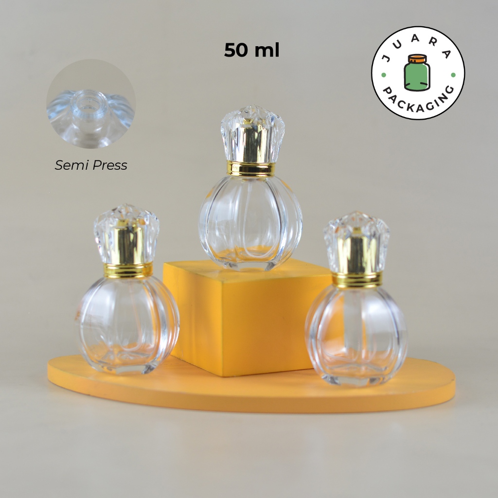 Jual Botol Parfum Spray Kaca 50ml – Botol Kaca Bening Bentuk Labu ...
