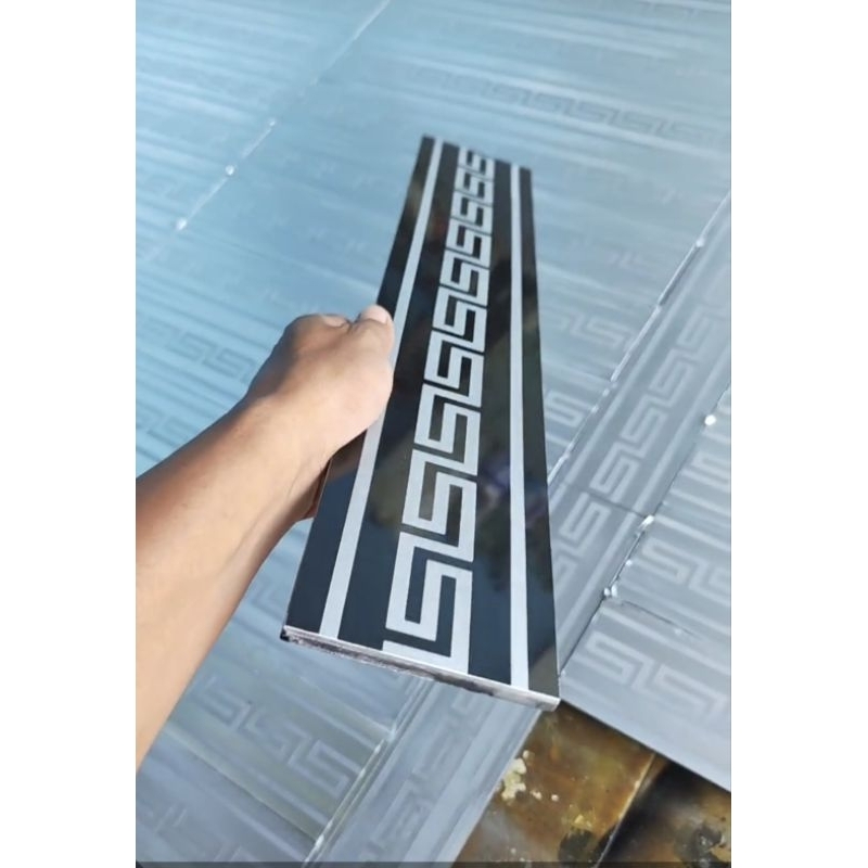 Jual Granit List/Pline Grafir - Decorative - Pola 10x60 Plat silver ...