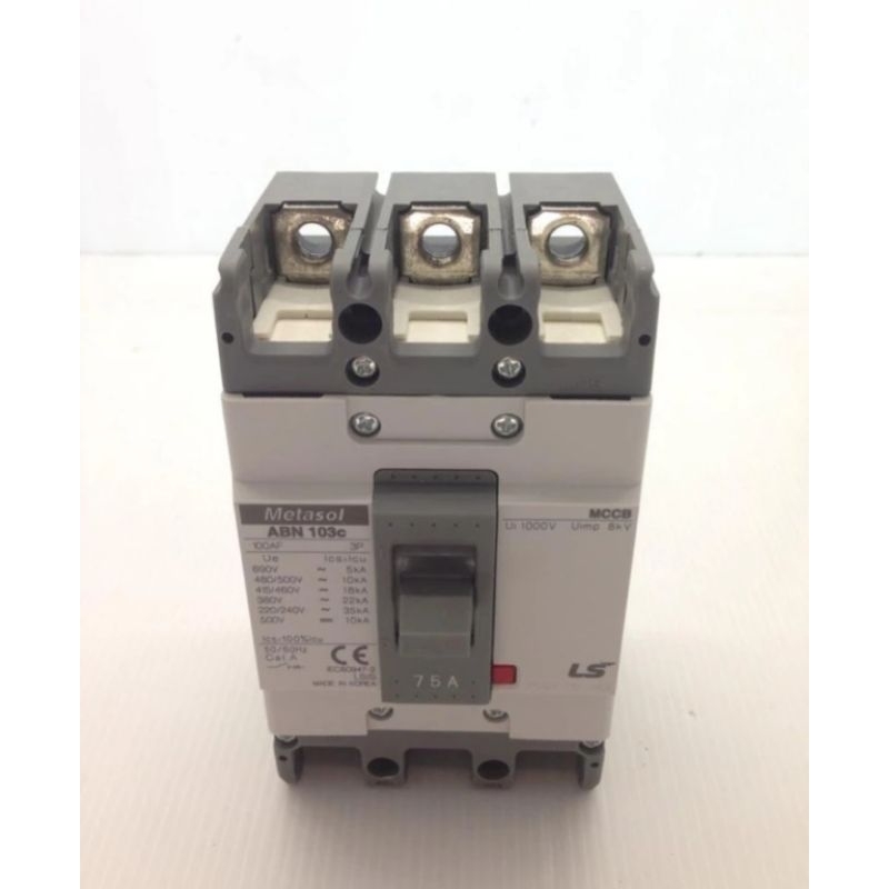 Jual MCCB LS Type ABN-103cAmpere : 75A 3P | Shopee Indonesia
