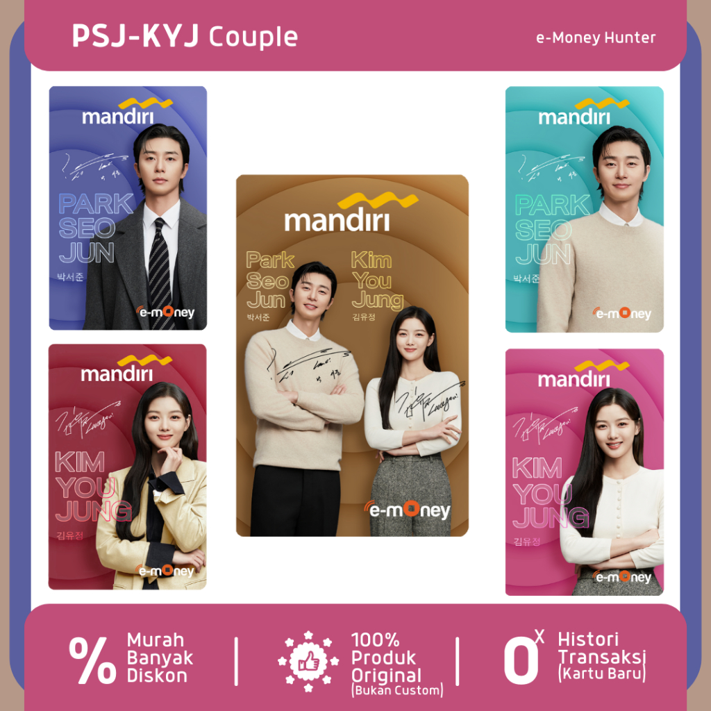 Jual e-Money Mandiri Park Seo Jun dan Kim You Jung Special Edition BA ...