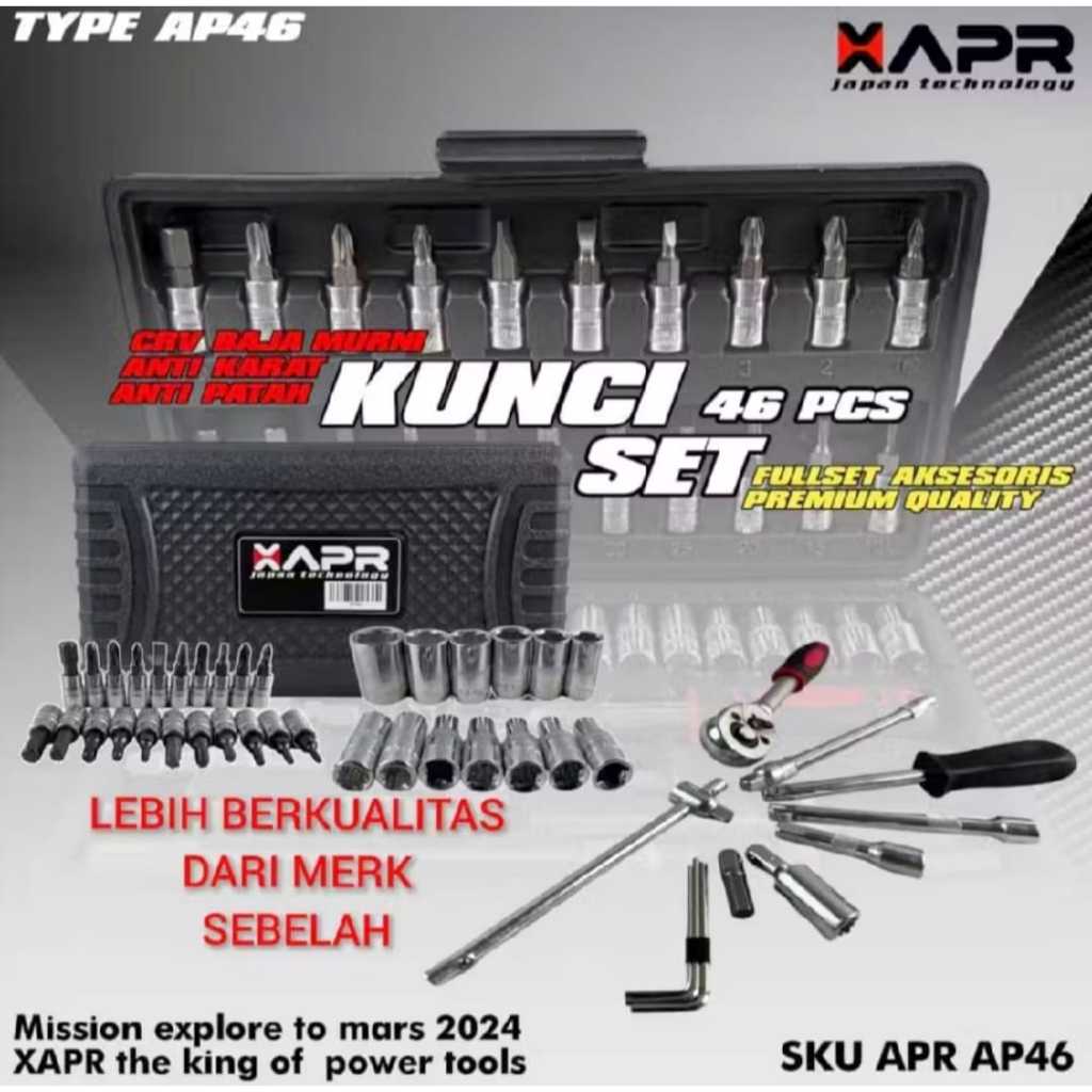 Jual APR AP46 KUNCI SOCK 46PCS TORX BIT SET MATA L BINTANG | Shopee ...