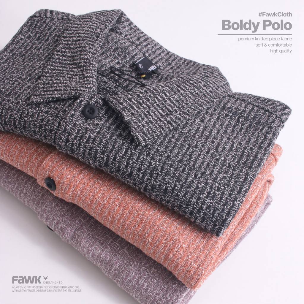 Jual Fawk Boldy Polo Shirt ( Kaos Polo Motif Pria Wanita Unisex ) FawkCloth Textured Poloshirt ...