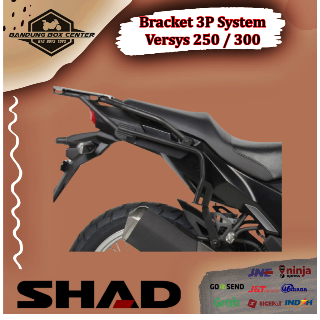Jual Bracket SideBox Breket Side Box Shad 3P System Versys 250 Kawasaki ...