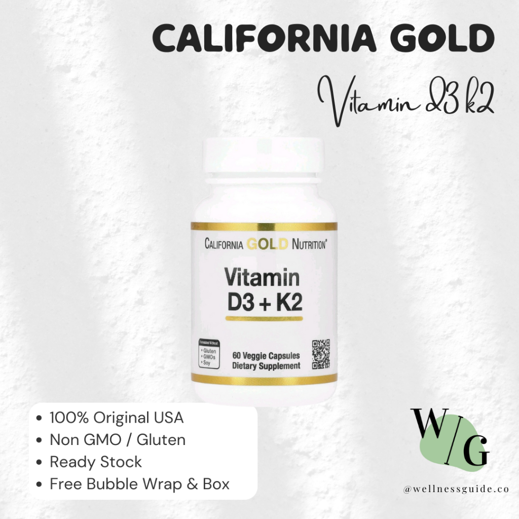 Jual CALIFORNIA GOLD NUTRITION VITAMIN D3 K2 60 VEGGIE CAPSULES ...