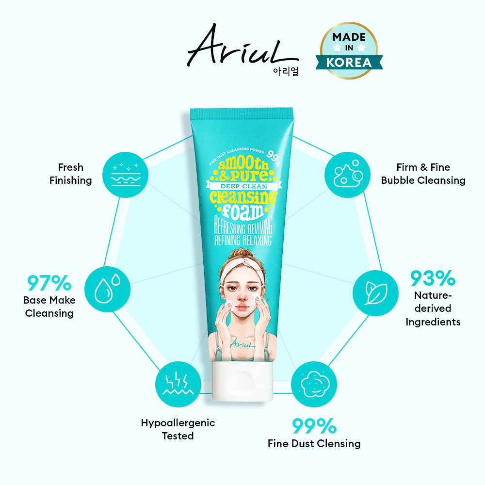 Jual Ariul Smooth & Pure Deep Clean Cleansing Foam, Size - 80ml ...