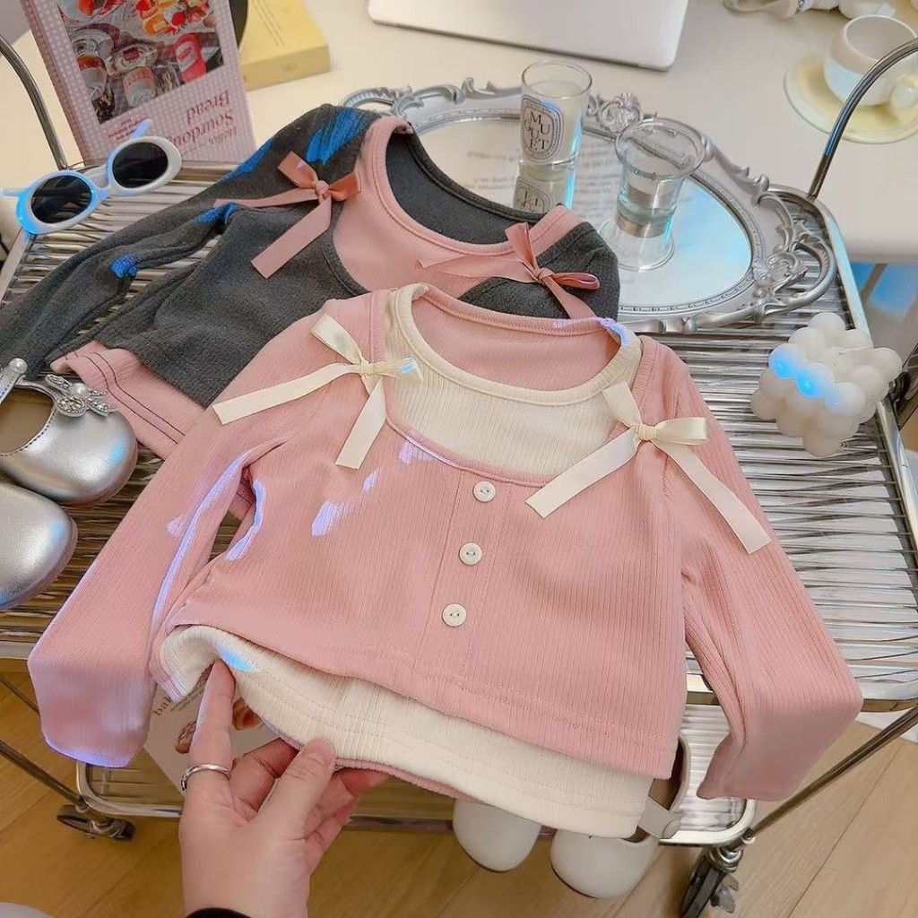 Jual HOOBABY 2-11 tahun Musim semi gaya baru gadis manis palsu dua ...