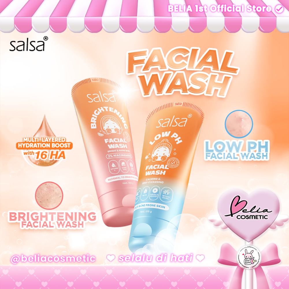 Jual BELIA SALSA Facial Wash 100g | Low PH | Brightening | Sabun Cuci Muka | Shopee Indonesia