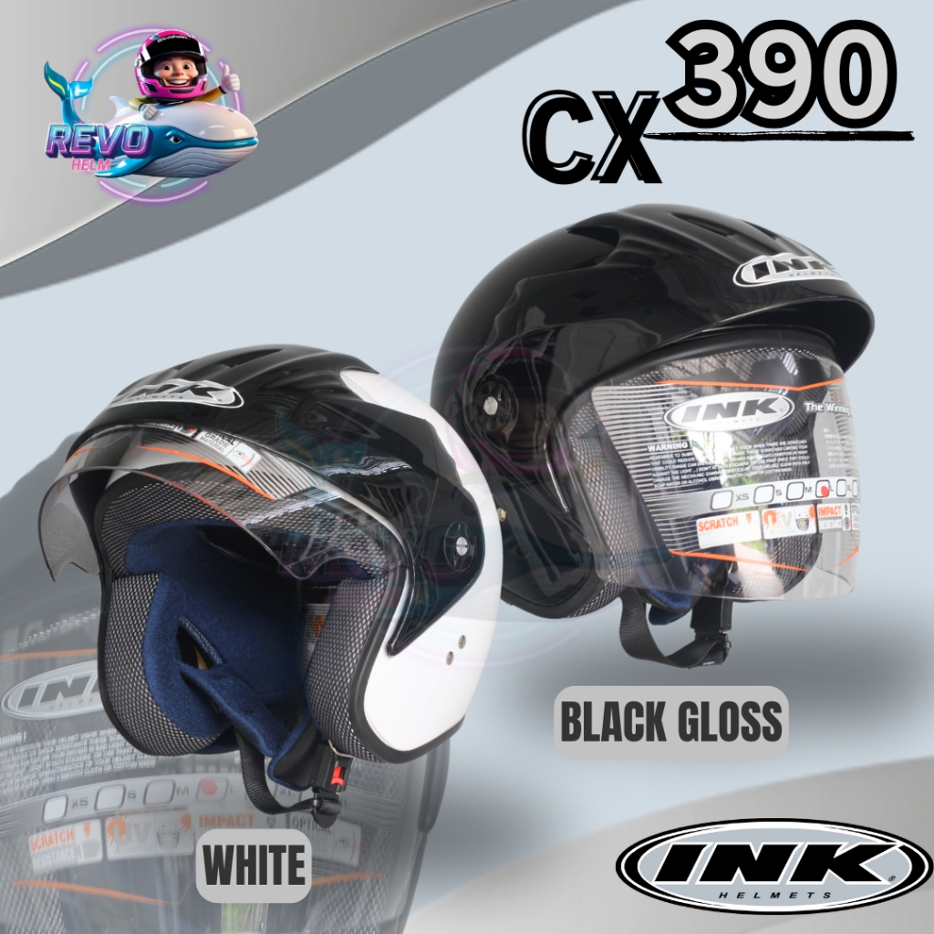 Jual HELM INK CX390 - WHITE SOLID ORIGINAL / INK BATMAN CLASSIC CX-390 ...