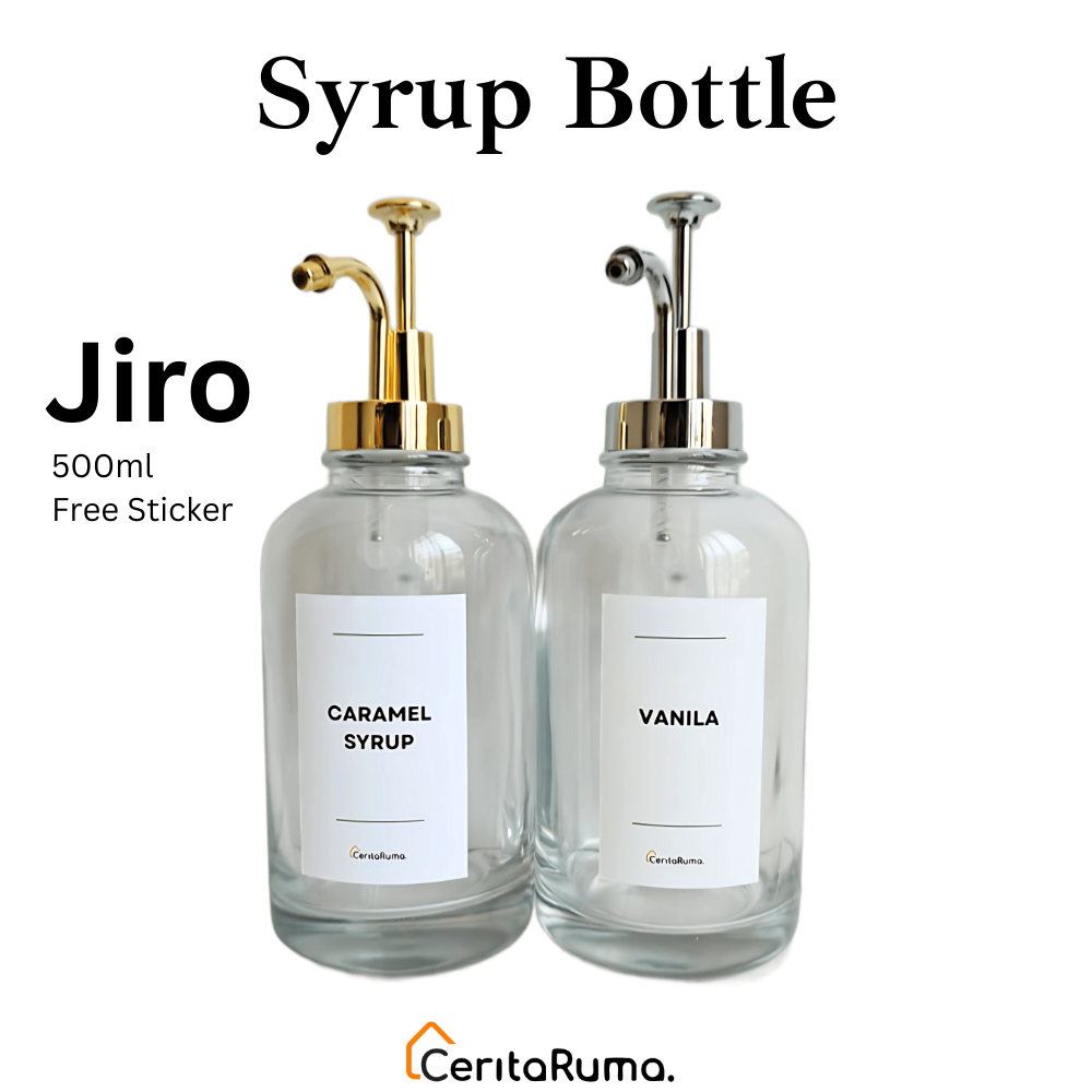 Jual CERITARUMA Botol Syrup Pump | Botol Syrup Kaca | Botol Kaca Pump ...