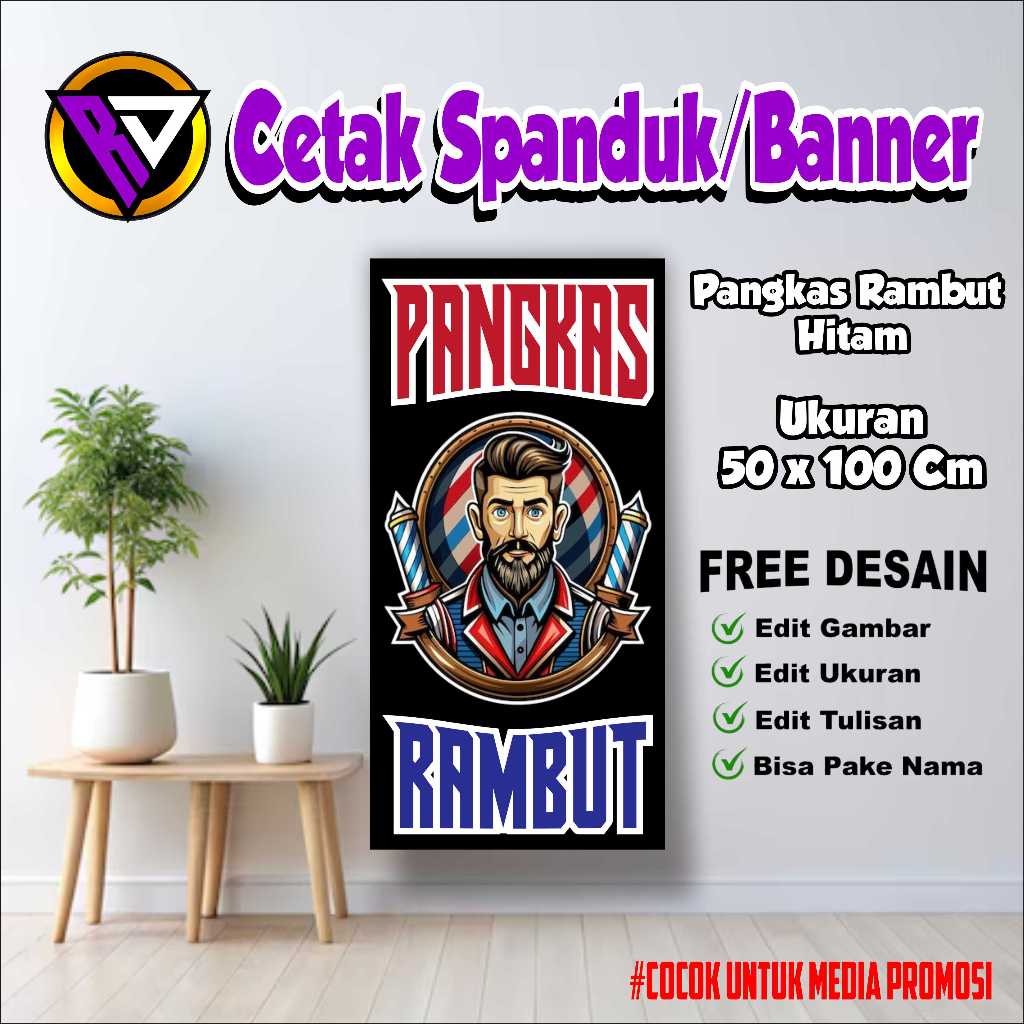 Jual Spanduk banner Pangkas Rambut Hitam | Shopee Indonesia