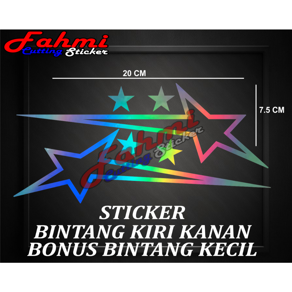Jual STIKER BINTANG CUTTING STICKER UNTUK BODY MOTOR KANAN KIRI ...