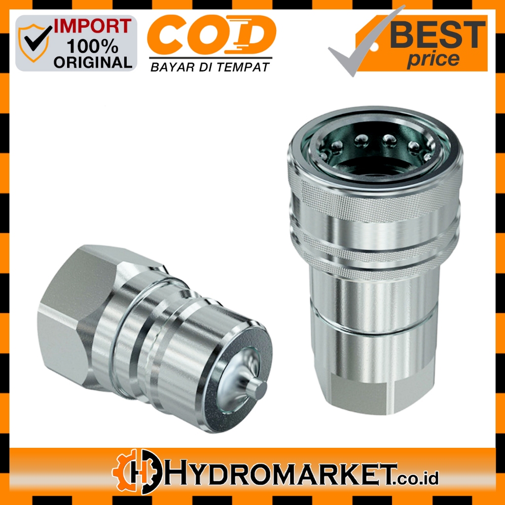 Jual Quick Coupler Hydraulic 1 inch NPT 300 Bar (30 MPa) / Coupler ...