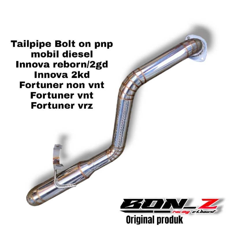 Jual tailpipe Bolt on mobil inova 2kd/lama reborn 2gd dan Fortuner vnt ...