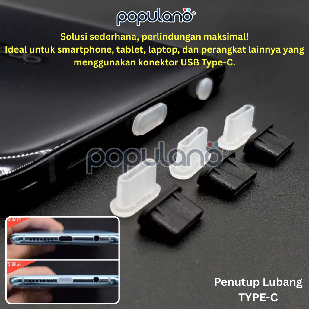 Jual Penutup Port USB-C Anti Debu dan Air Pelindung Silicone Lubang ...