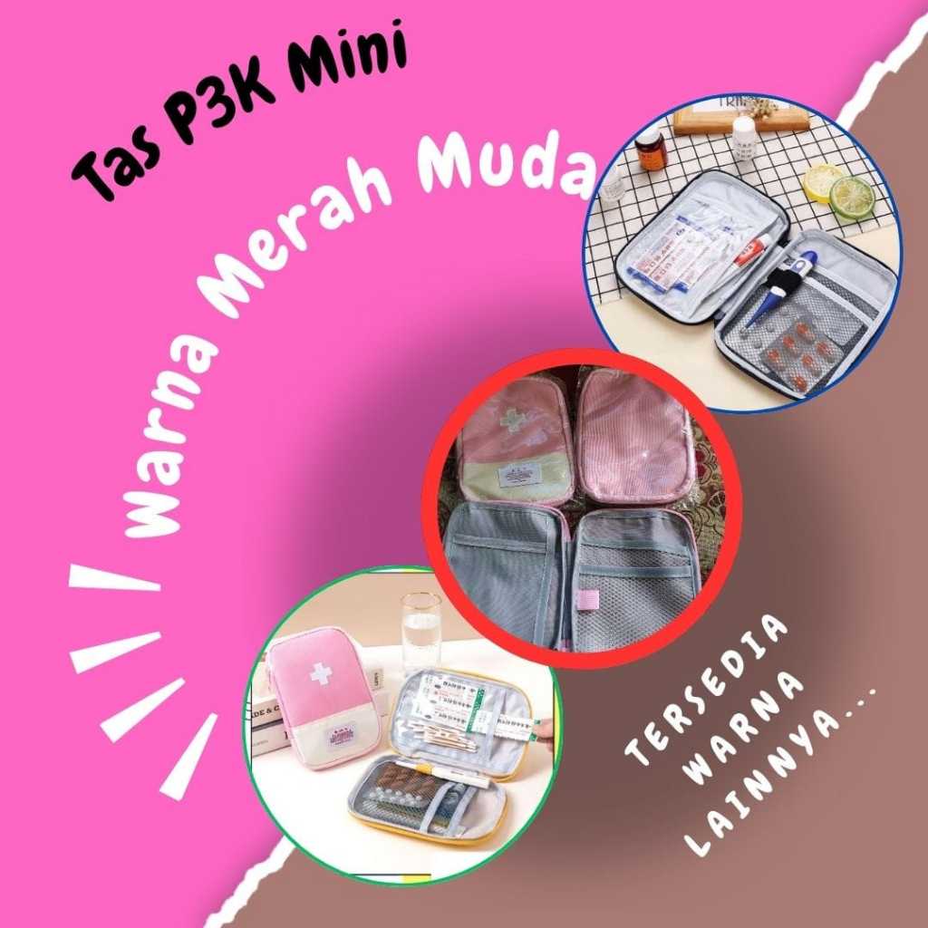 Jual PINK Tas P3K Mini Bentuk Persegi | Tempat Tas Obat Mini MERAH MUDA ...