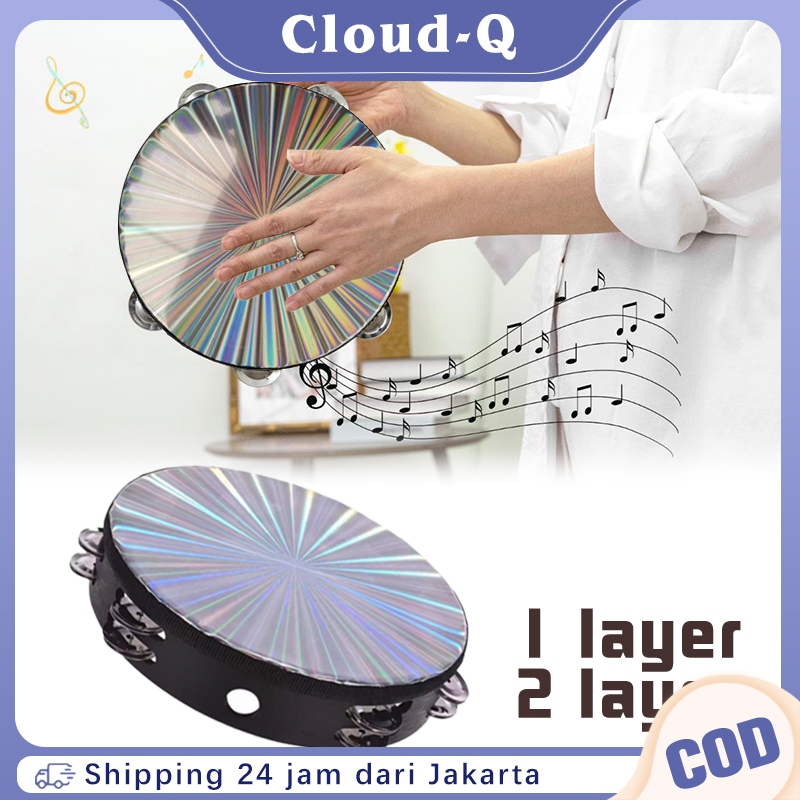 Jual Instrumen Pertunjukan Perkusi / 8 Inci Tamborin Bulat / Alat Musik ...