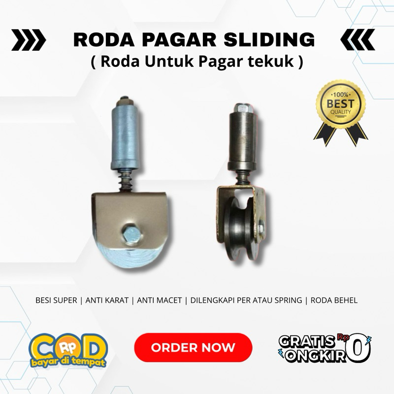 Jual RODA PAGAR SLIDING BESI SUPER 8 cm | Roda pagar lipat rumah ...